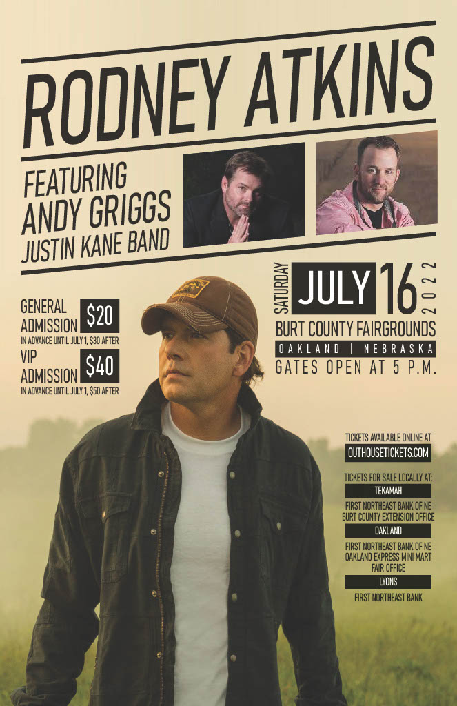 Rodney Atkins set to perform at the Burt County Fair Saturday Night ...