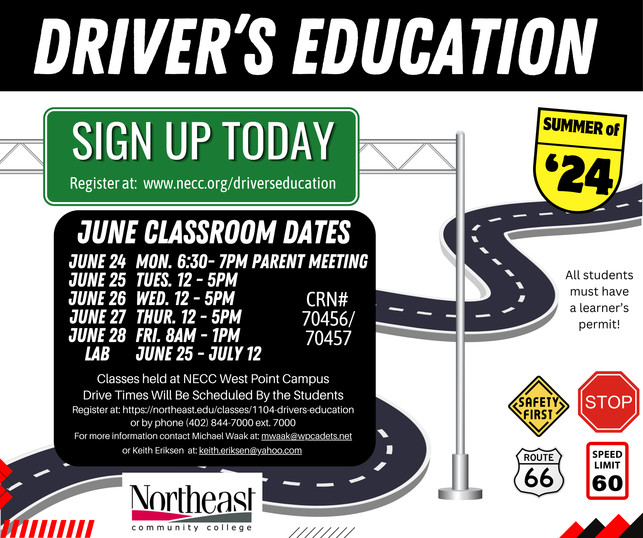 Northeast in West Point offering Driver’s Ed in June and July - The Bull