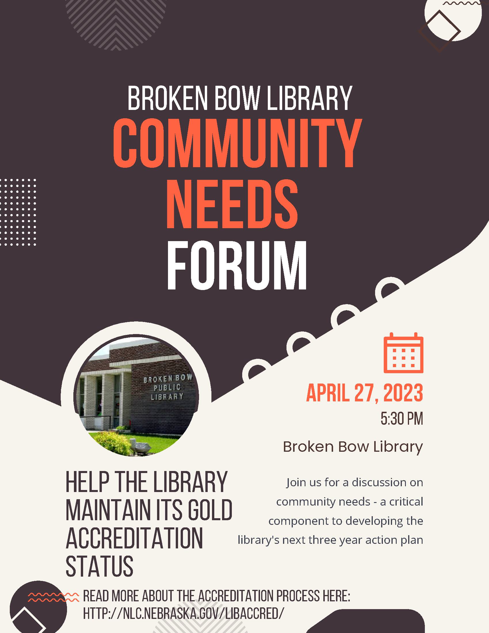 Broken Bow Library hosting community needs forum Thursday - KBEAR 92.3