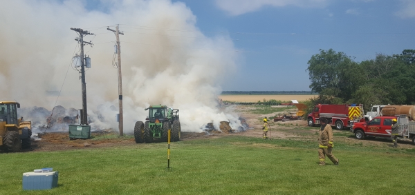 KUVR - Lexington VFD called to large hay bale fire