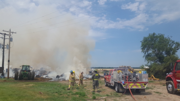 KUVR - Lexington VFD called to large hay bale fire