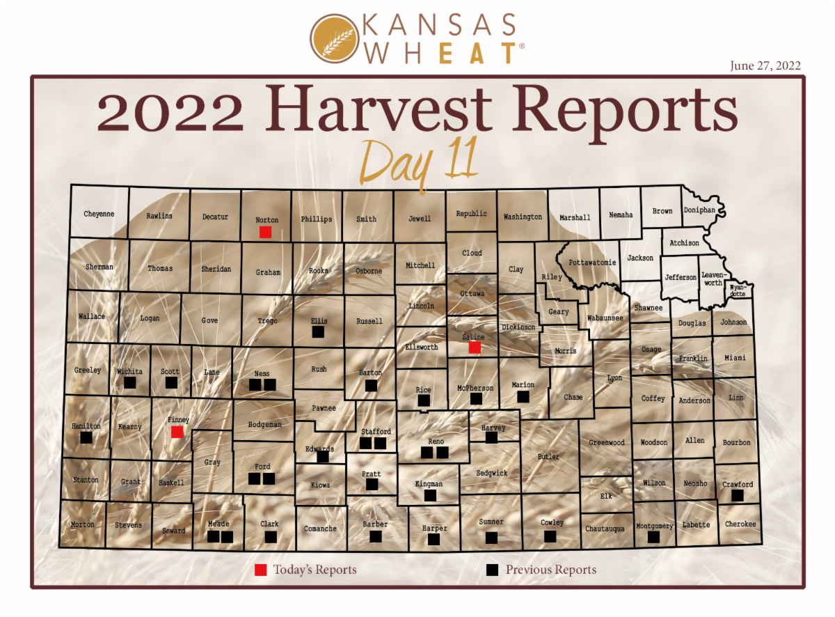 KRVN 880 – KRVN 93.1 – KAMI - Day 11, Kansas Wheat Harvest Report