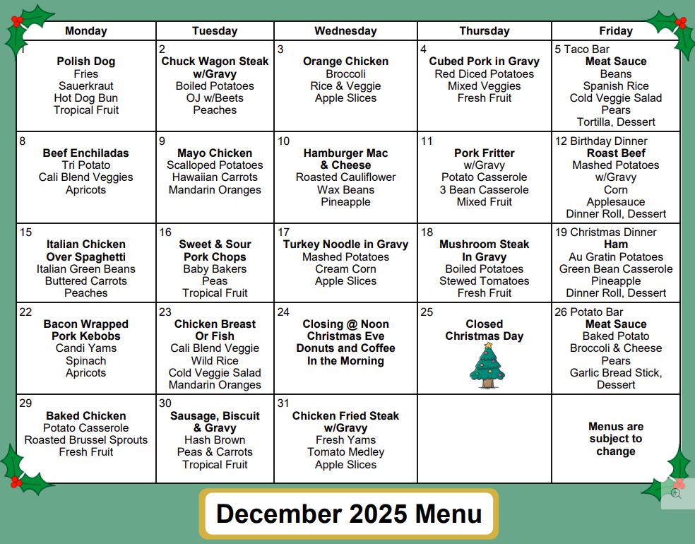 KRVN 880 – KRVN 93.1 – KAMI - Lexington Grand Generation Center Menu