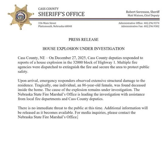 House explosion near Murdock leaves one dead - KBEAR 92.3