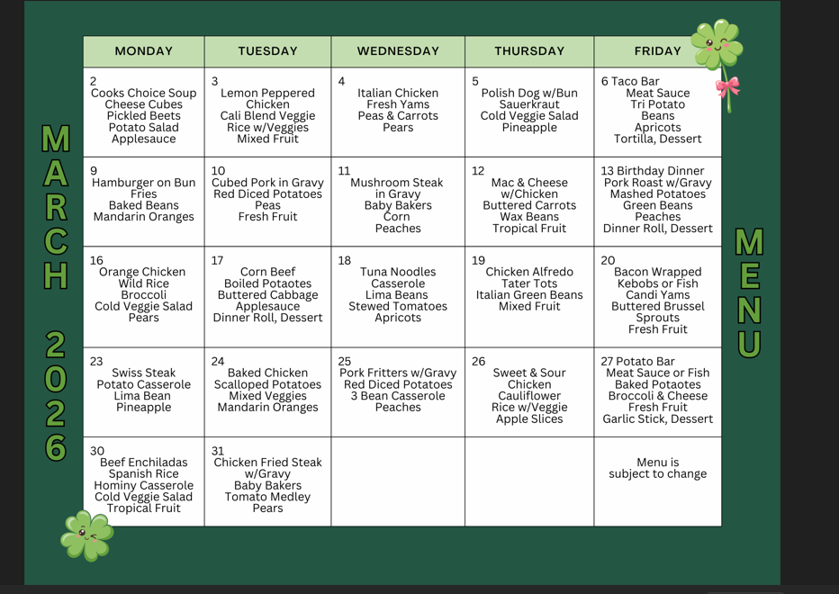 KRVN 880 – KRVN 93.1 – KAMI - Lexington Grand Generation Center Menu