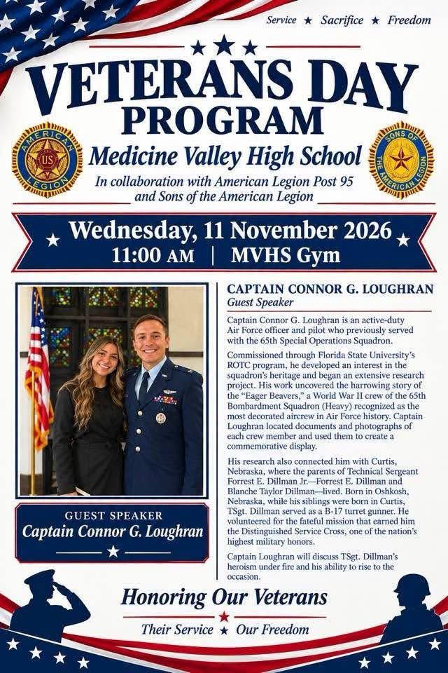 KRVN 880 – KRVN 93.1 – KAMI - Curtis Veterans Day program to honor ...