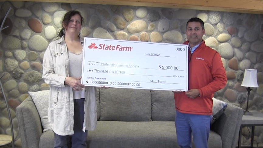 State Farm Agent Joe Mejia Presents $5,000 Donation to Panhandle Humane ...