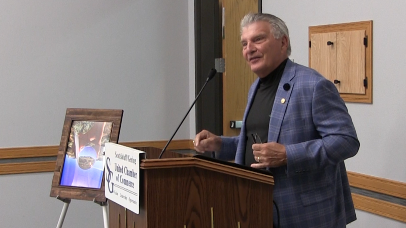 Stinner Honored for Service at Chamber Event, Says Duties Aren’t Over Yet