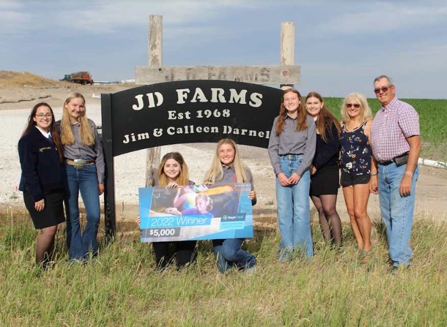 KNEB-AM 960 AM – 100.3 FM - JD Farms donates Bayer Fund to Scottsbluff FFA