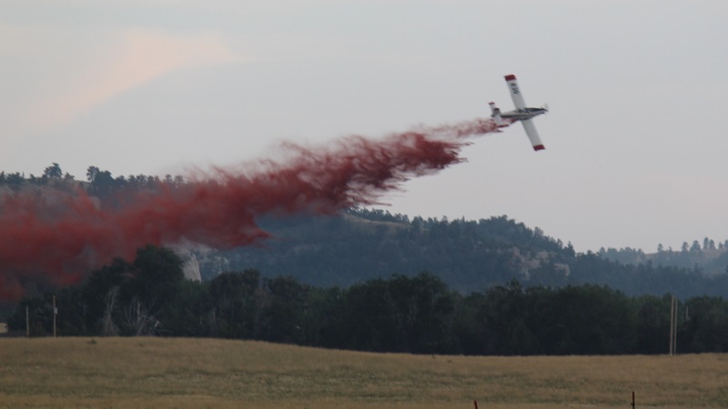 Firefighters Battling Wildfire in Hills South of Melbeta and McGrew