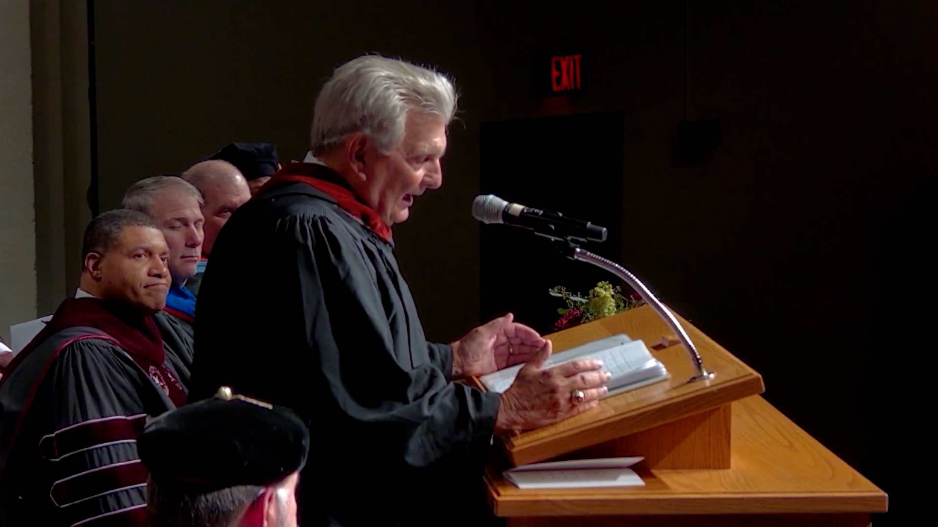 Stinner Speaks at Ceremony Honoring New CSC President Ron Patterson