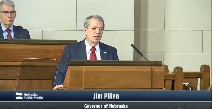 Pillen delivers State of the State Address to 109th Legislature