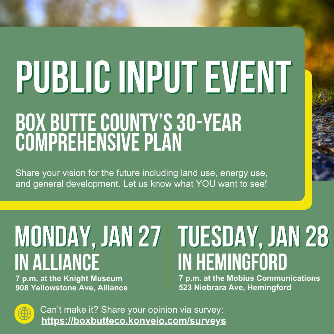 Public Input Events being held for Box Butte County’s 30-Year ...