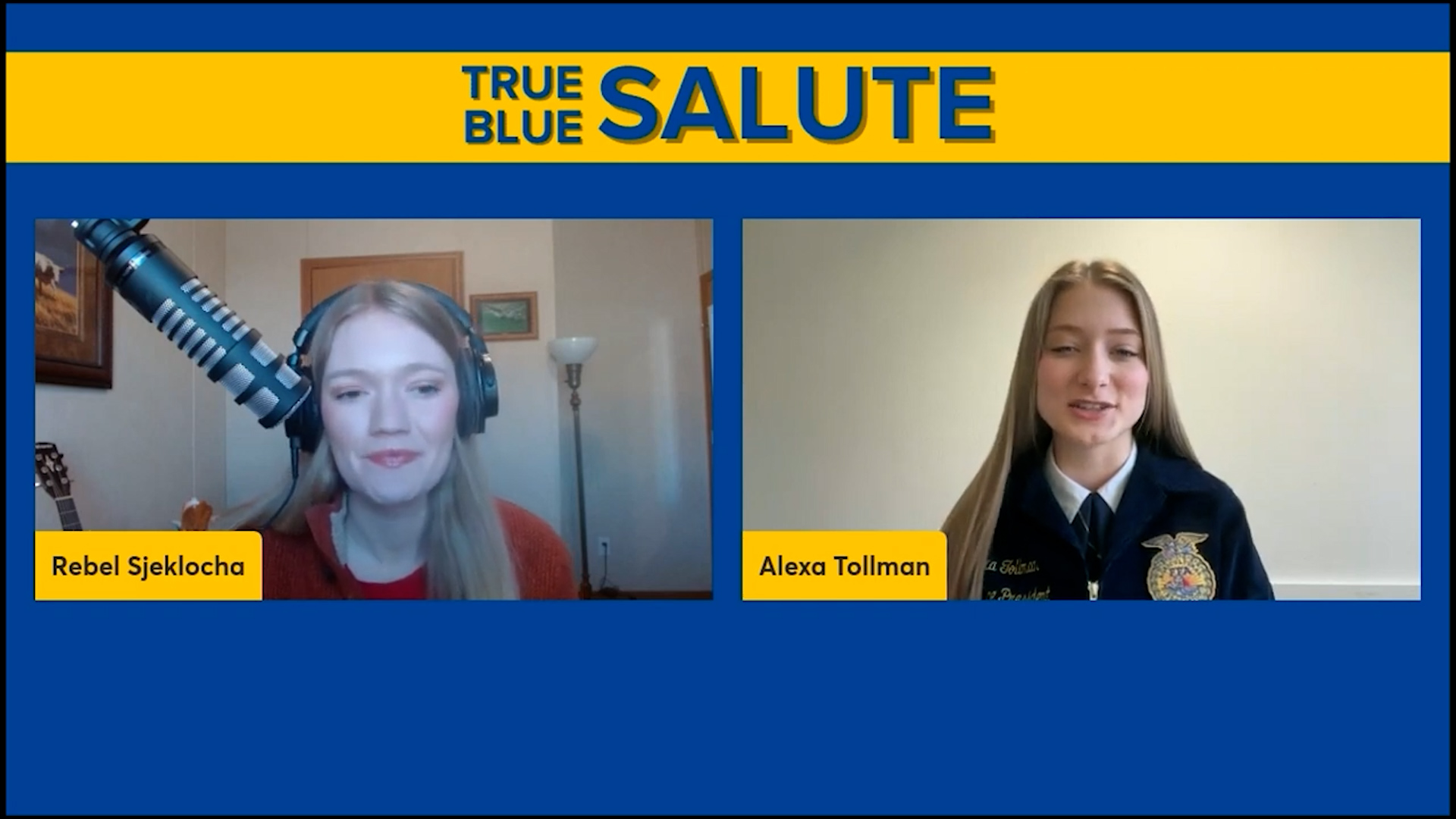 True Blue Salute with Crawford FFA’s Alexa Tollman, Nebraska FFA Vice ...