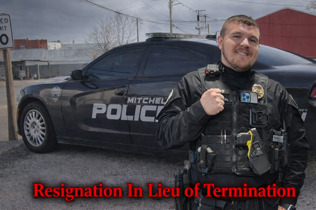 Mitchell Police Officer Logan Weiss Resigns In Lieu of Termination