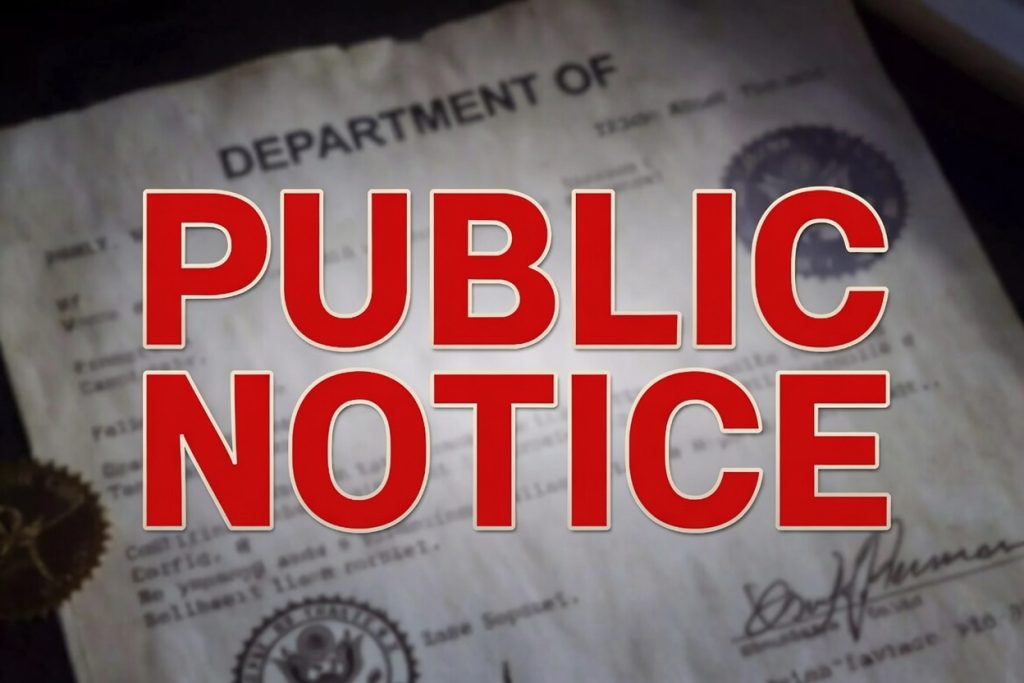 NOTICE OF INTENT TO REQUEST RELEASE OF FUNDS