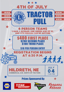 KUVR - Hildreth Lions Club Tractor Pull