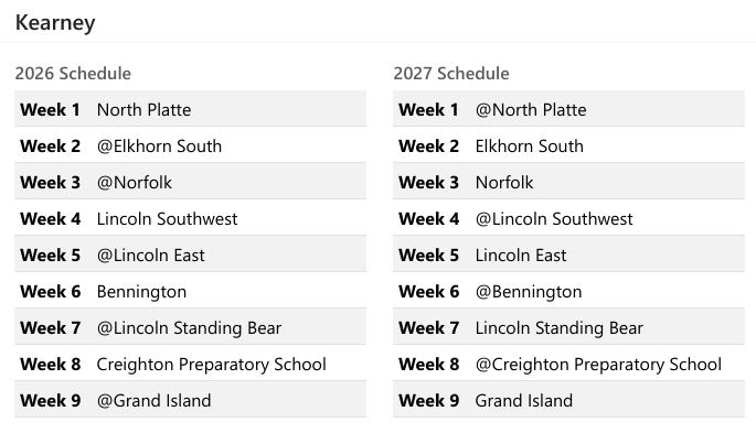KUVR - NSAA releases 2026/2027 football schedules